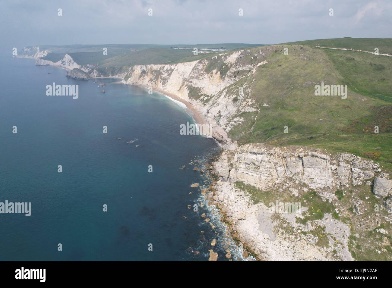 Jurassic coastline dorset UK drone aerial view Stock Photo - Alamy