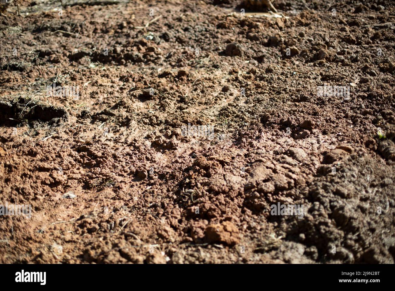 Excavated soil. Broken land. Texture of mud. Clay and soil. Open ...