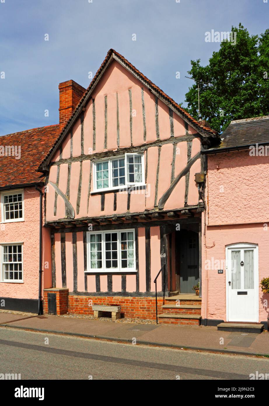 A view of a Grade 2 Listed half-timbered building in the well preserved ...