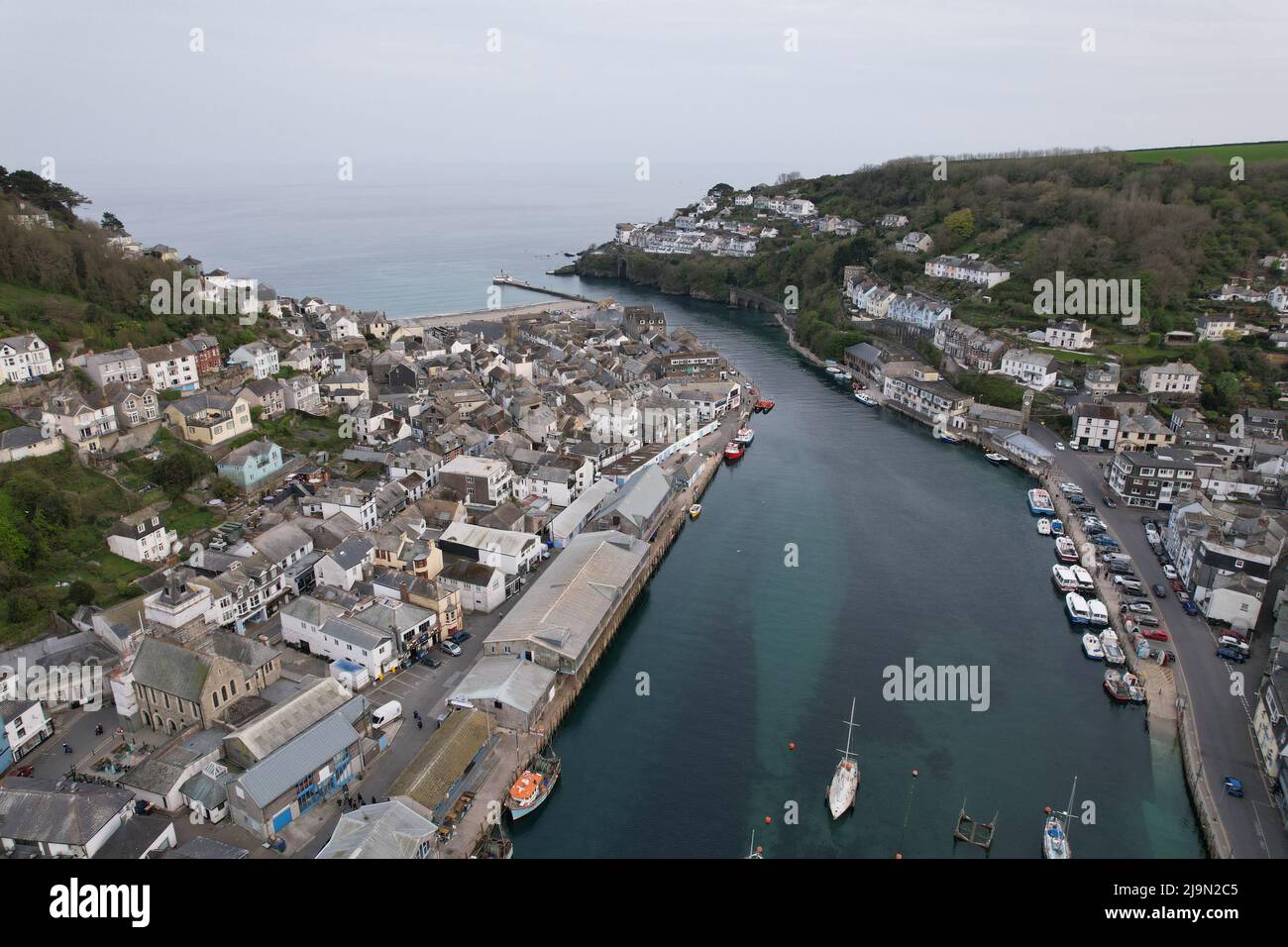 Looe from quay cornwall hi-res stock photography and images - Alamy