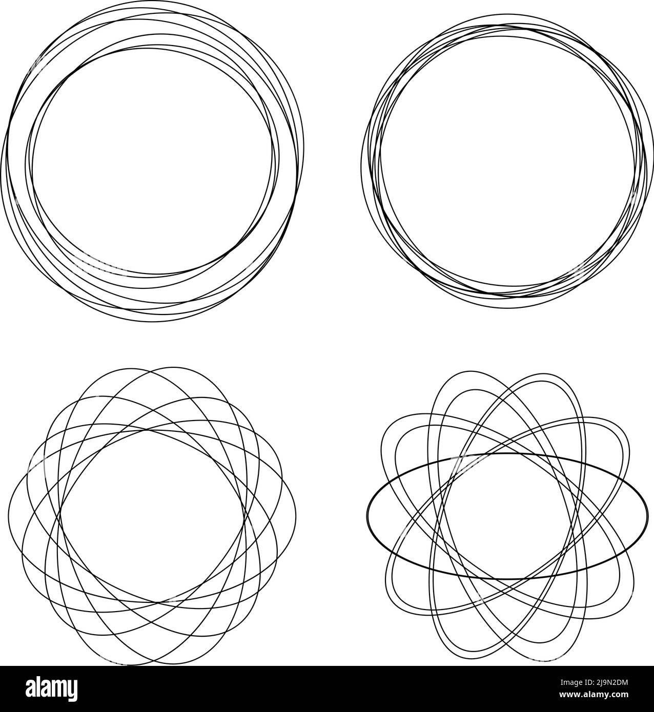 Random circles, circular rings geometric design element. Stock vector ...