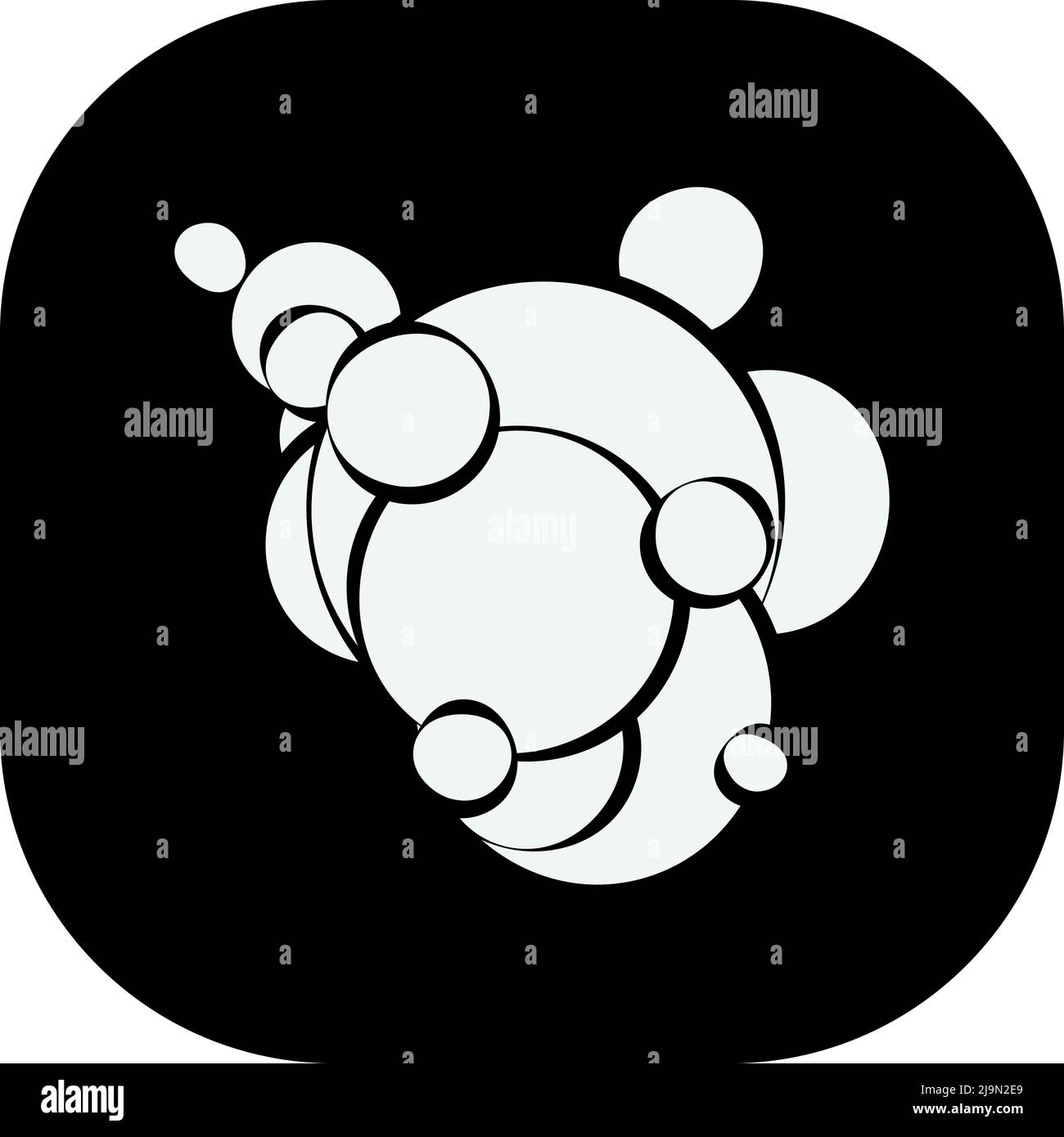 Random circles abstract geometric composition. Stock vector ...