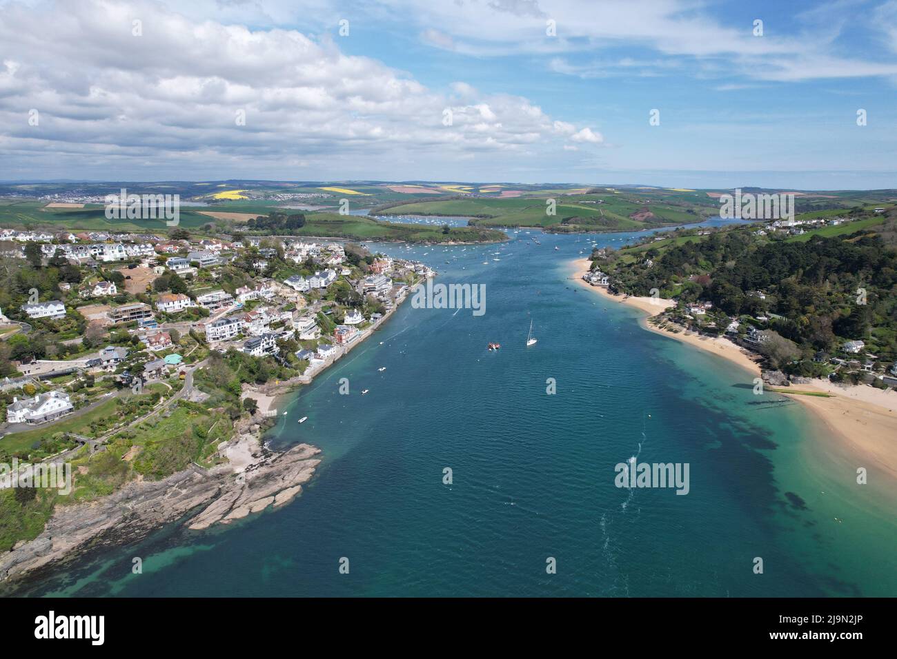 Aerial view salcombe kingsbridge hi-res stock photography and images ...