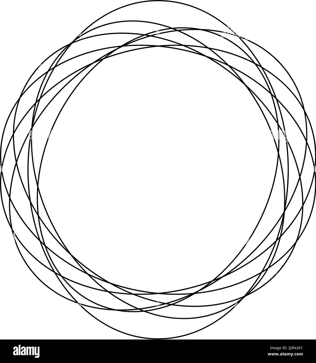 Random circles, circular rings geometric design element. Stock vector ...