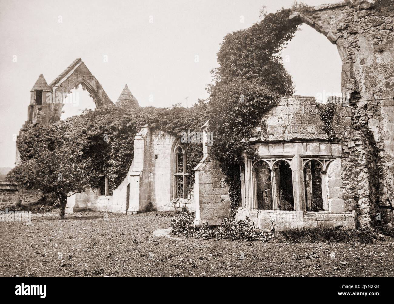 Haughmond Abbey, Shrewsbury, England, UK, about 1885 Stock Photo - Alamy