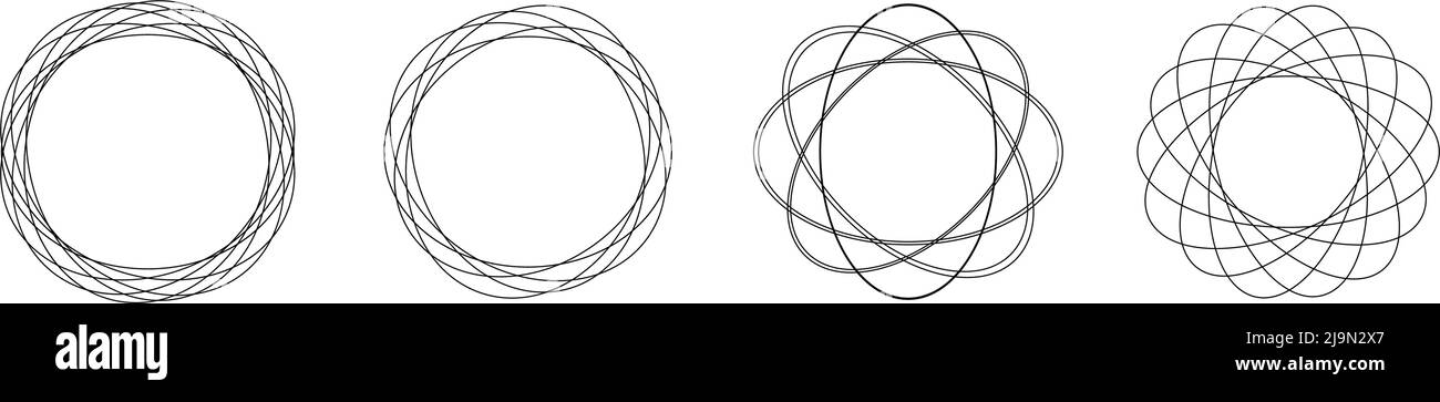 Random circles, circular rings geometric design element. Stock vector ...