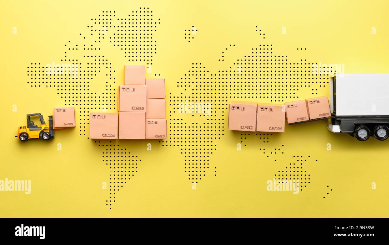 Import export logistics concept map hi-res stock photography and images ...