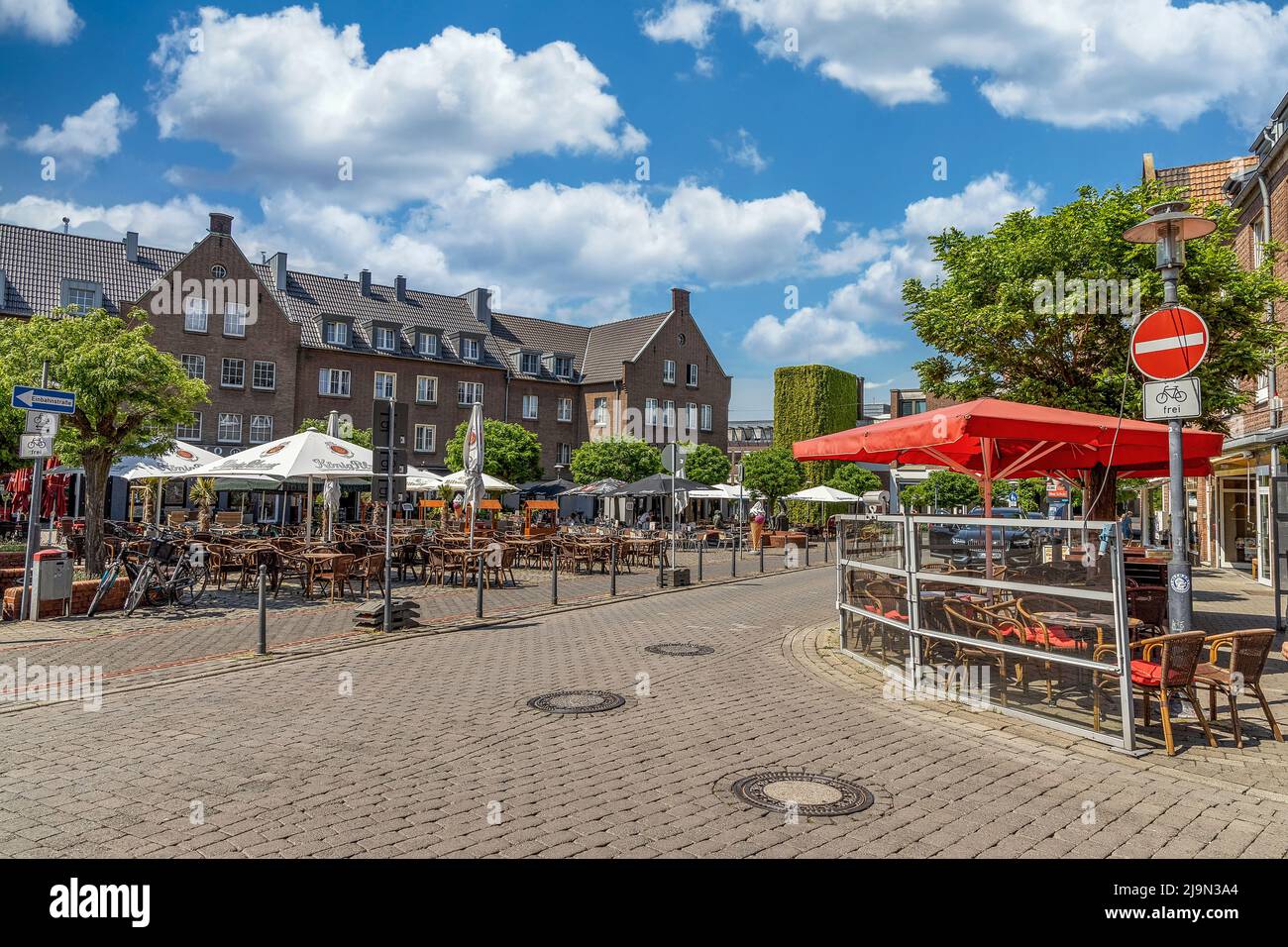 WESEL, GERMANY - May 19th, 2022: Streets of Wesel, the town in ...
