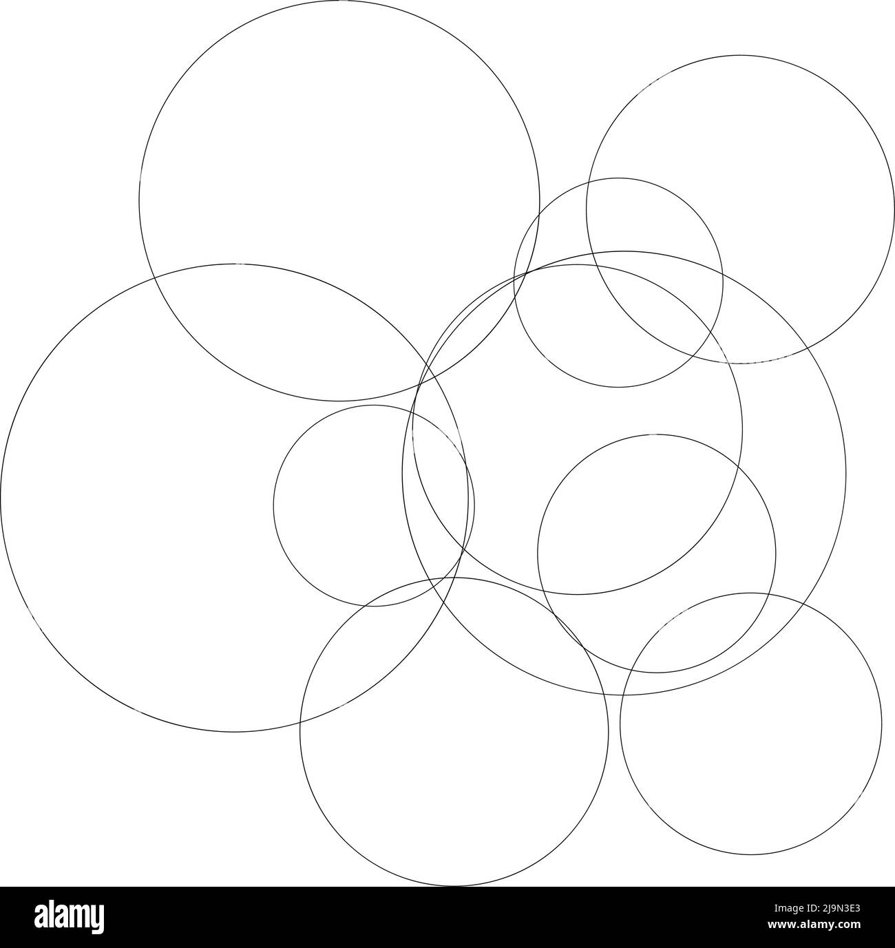 Random circles abstract geometric composition. Stock vector ...