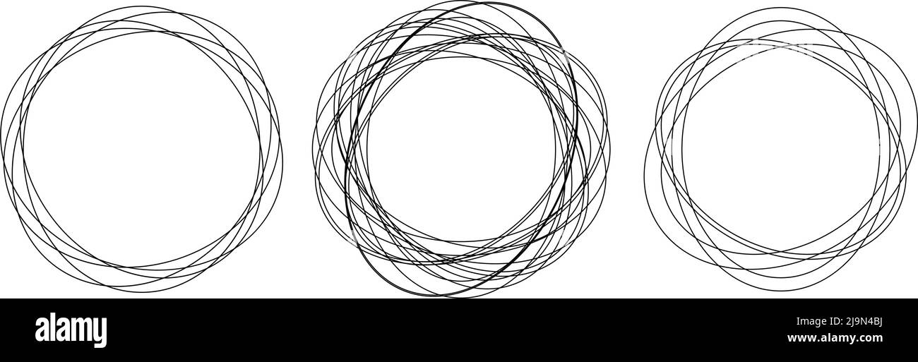 Random circles, circular rings geometric design element. Stock vector ...