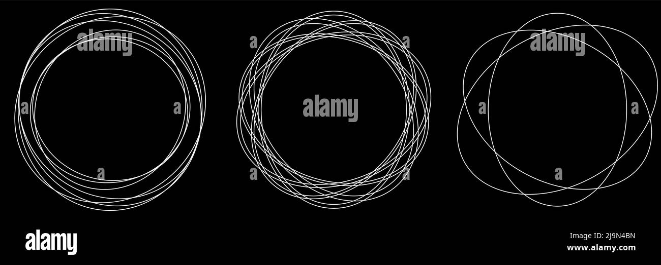 Random circles, circular rings geometric design element. Stock vector ...