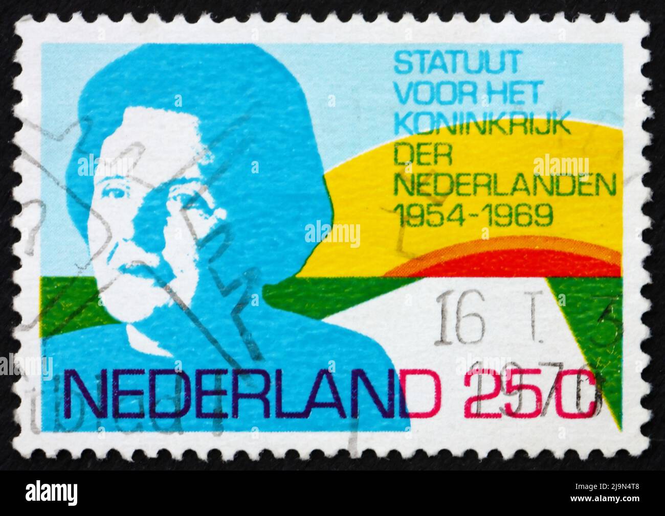NETHERLANDS - CIRCA 1969: a stamp printed in the Netherlands shows ...