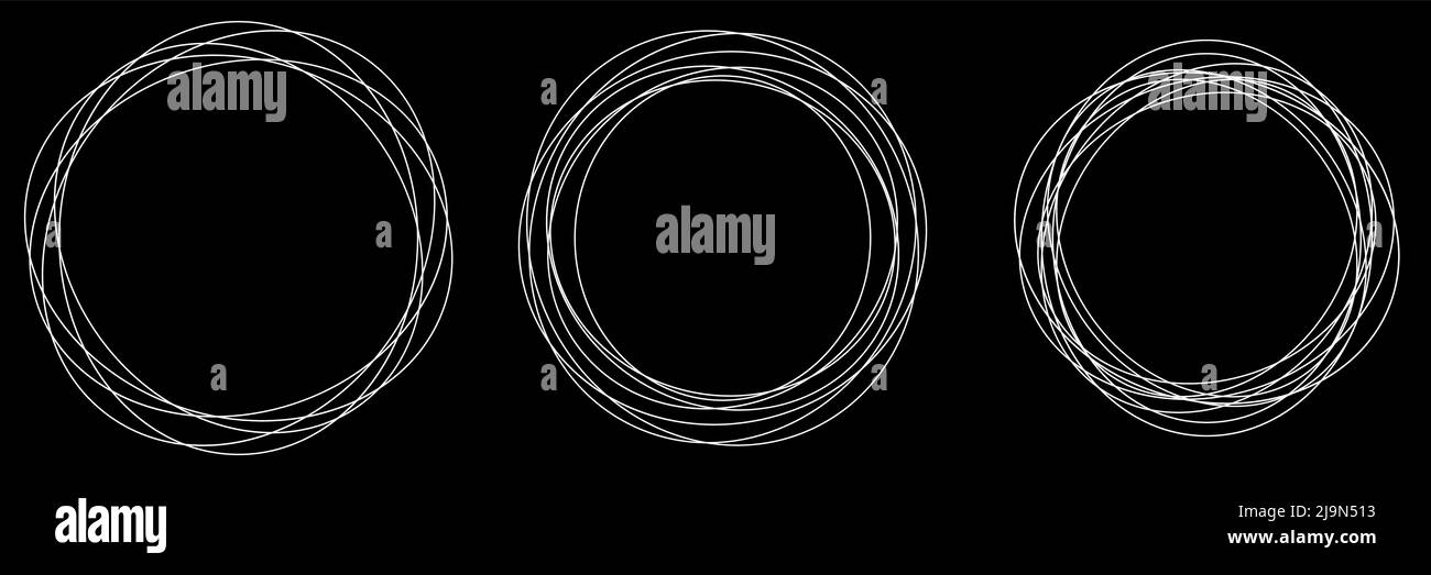 Random circles, circular rings geometric design element. Stock vector ...