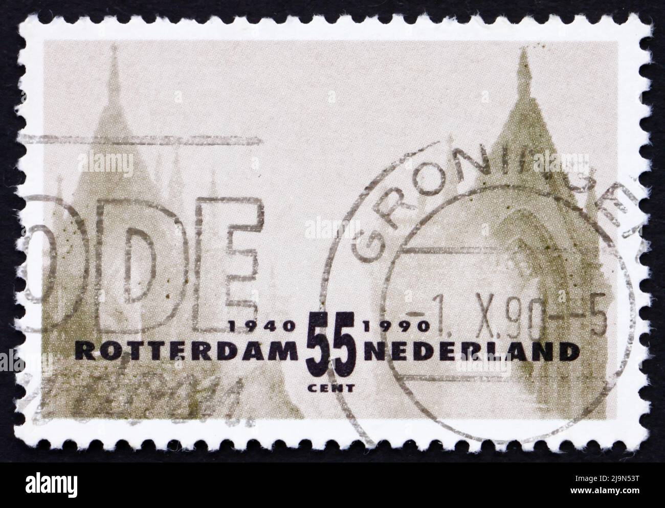 NETHERLANDS - CIRCA 1990: a stamp printed in the Netherlands shows Two ...