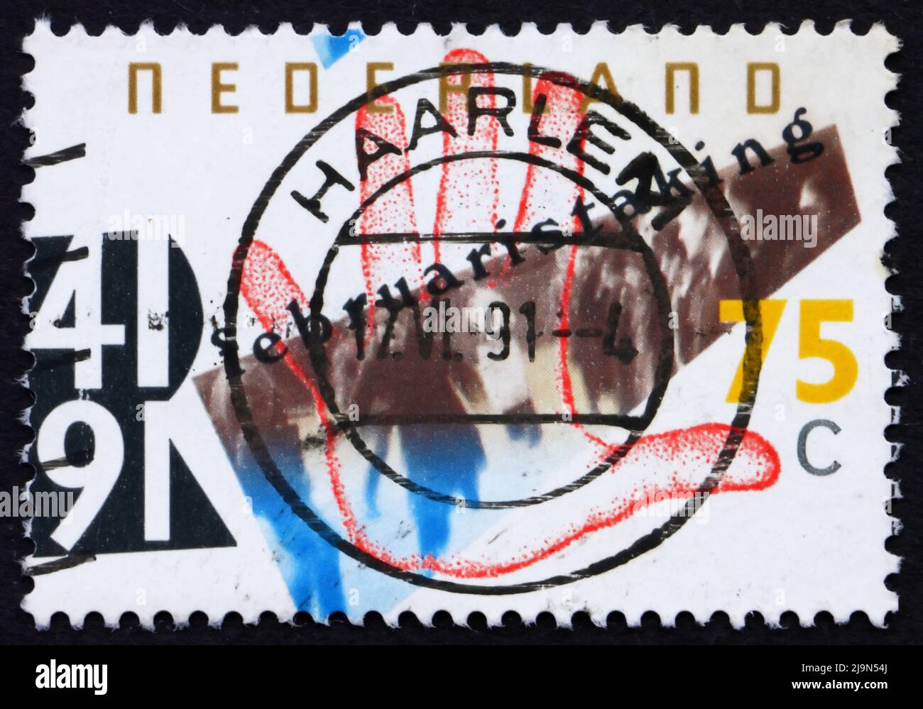 NETHERLANDS - CIRCA 1991: a stamp printed in the Netherlands shows ...
