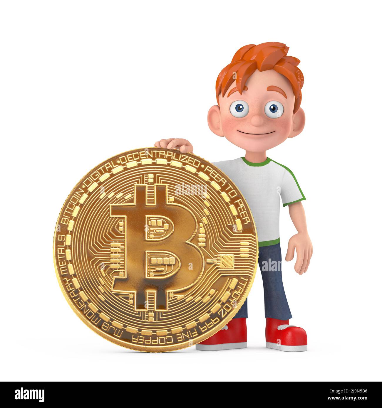 Cartoon Little Boy Teen Person Character Mascot with Digital and ...