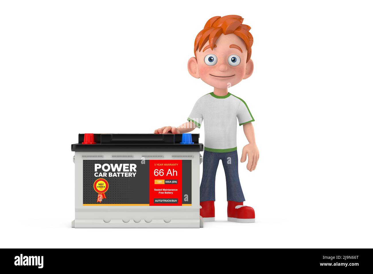 Cartoon Little Boy Teen Person Character Mascot and Rechargeable Car ...