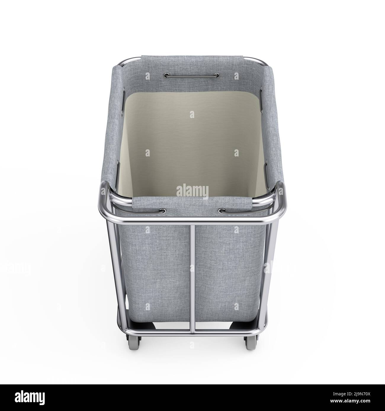 Empty Laundry Trolley Cart Room Service Tool and Equipment on a white ...