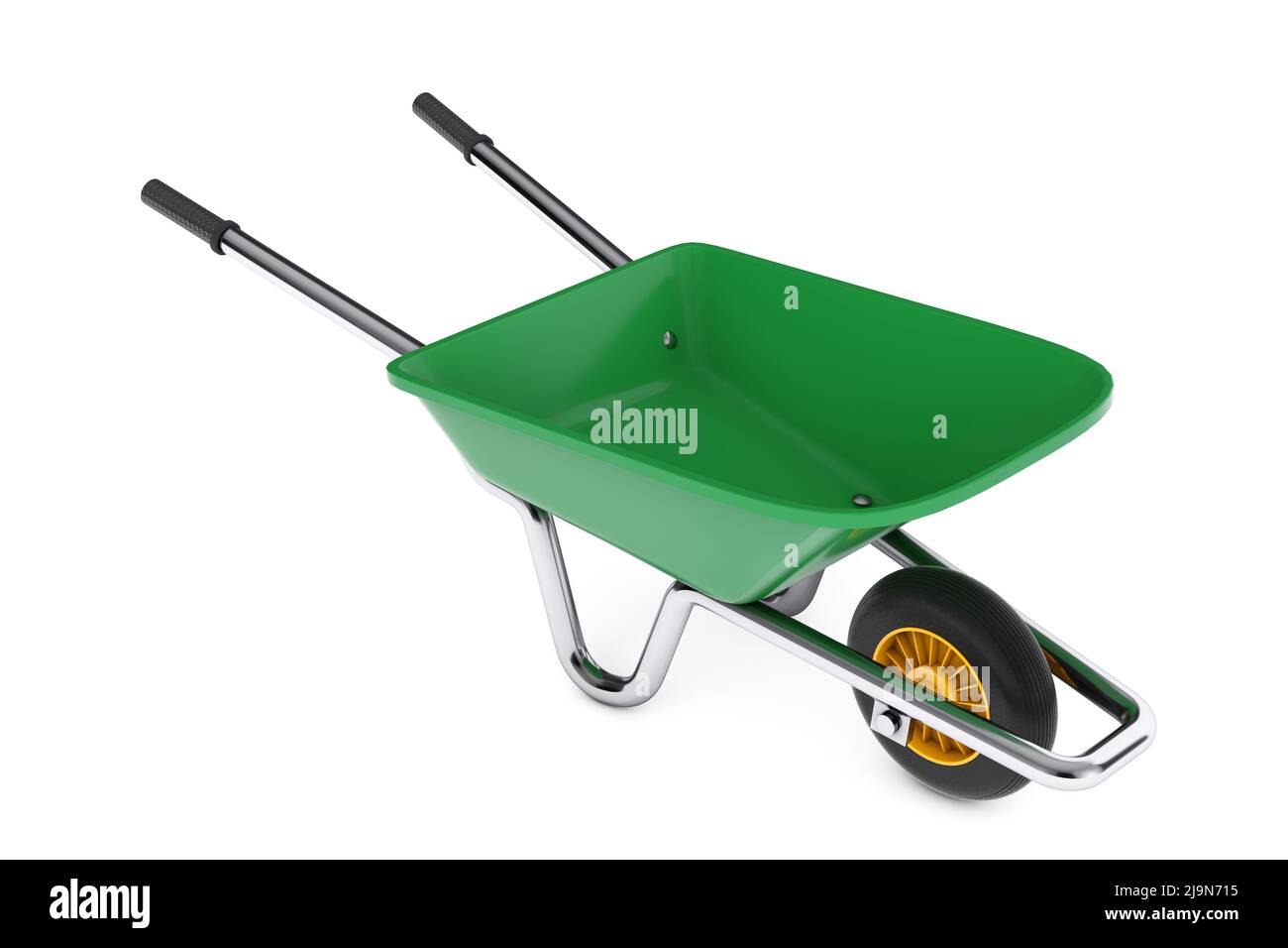 Green garden wheelbarrow 3d hi-res stock photography and images - Alamy