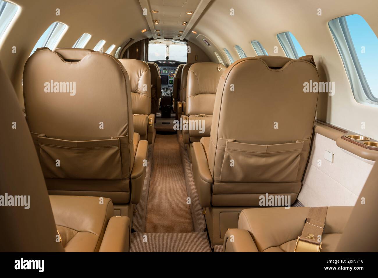 Luxury jet plane interior hi-res stock photography and images - Alamy