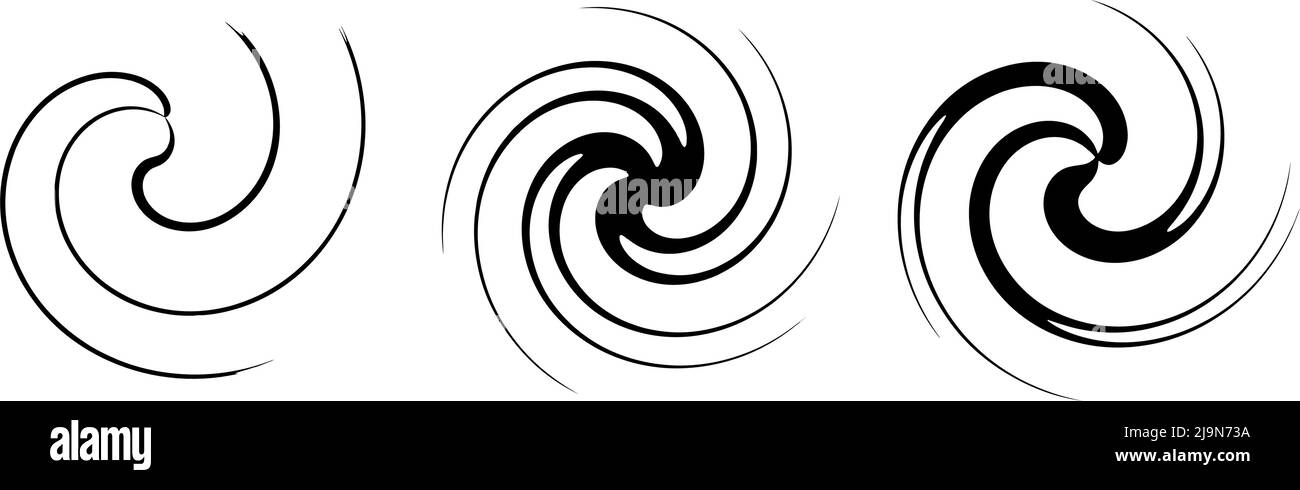 Abstract spiral, swirl, twirl design element. Helix, volute, vortex ...