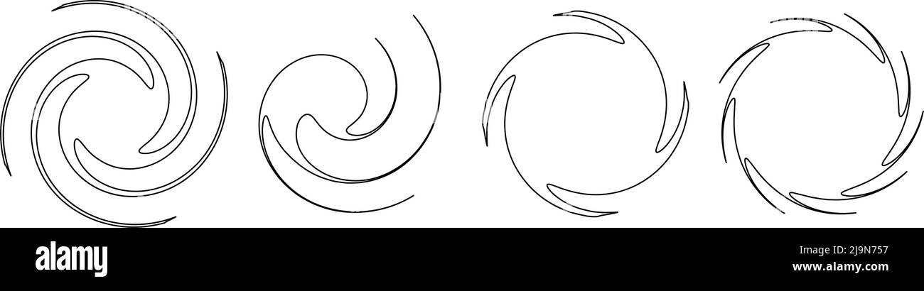 Abstract spiral, swirl, twirl design element. Helix, volute, vortex ...