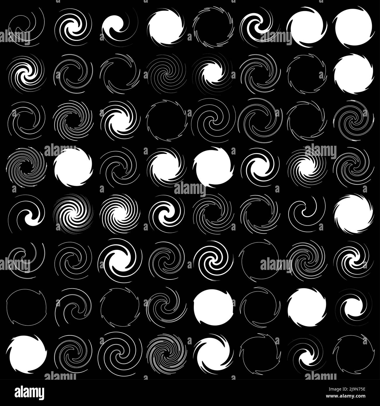 Abstract spiral, swirl, twirl design element. Helix, volute, vortex ...
