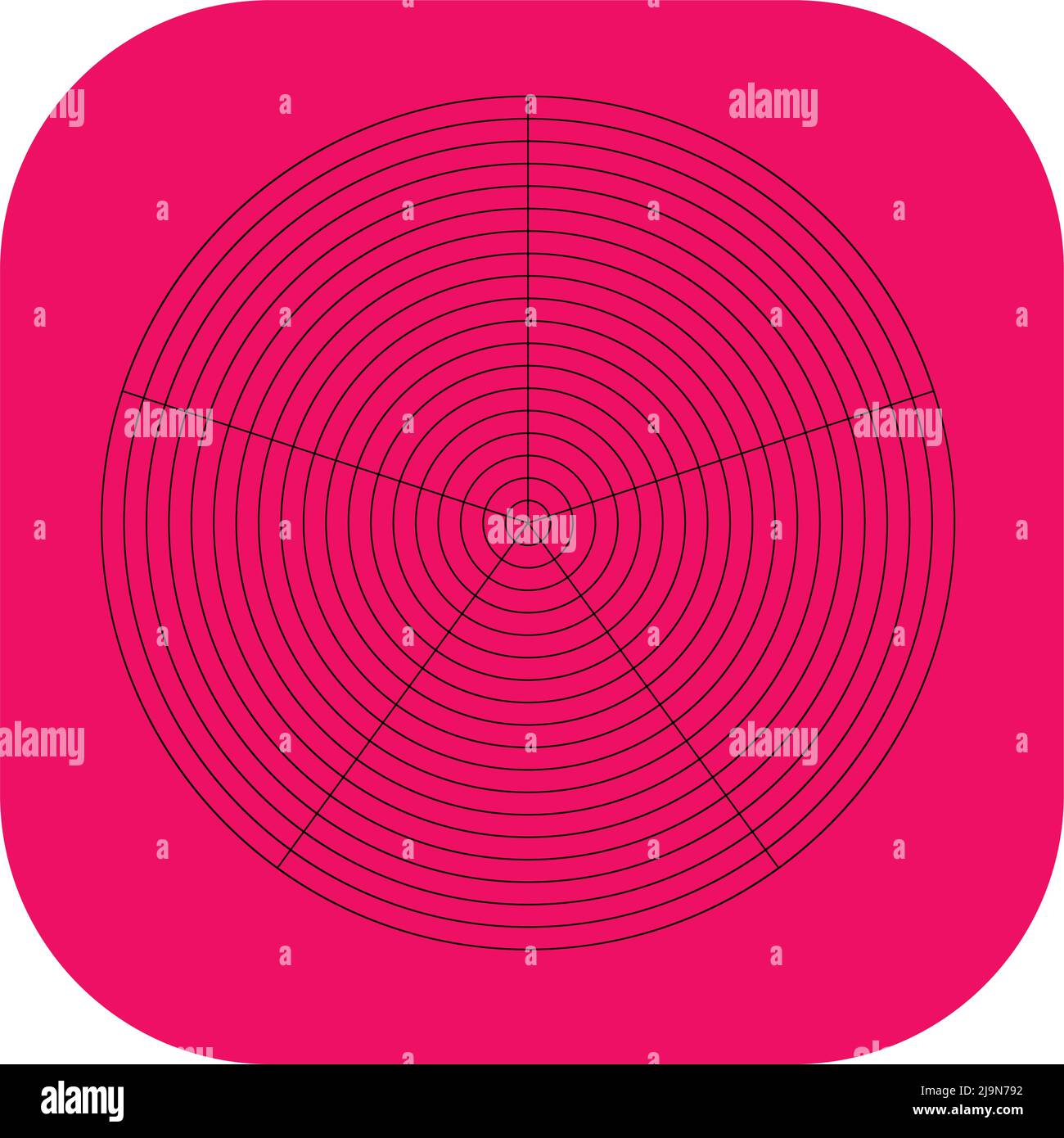 Polar, circular grid, mesh. Pie chart, graph element. Stock vector ...