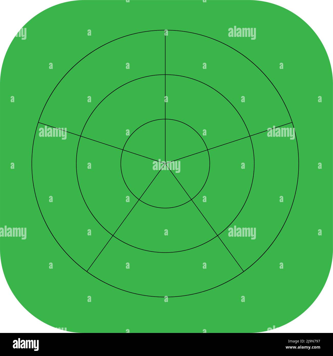 Polar, circular grid, mesh. Pie chart, graph element. Stock vector ...