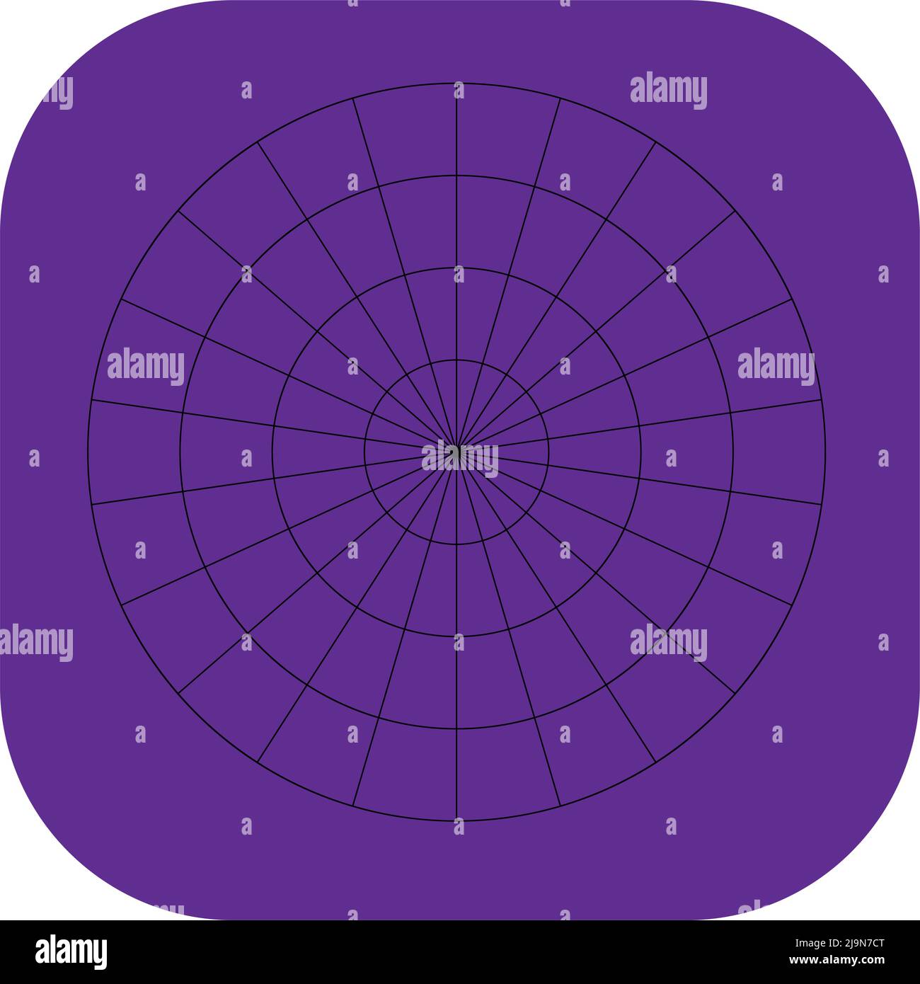 Polar, circular grid, mesh. Pie chart, graph element. Stock vector ...