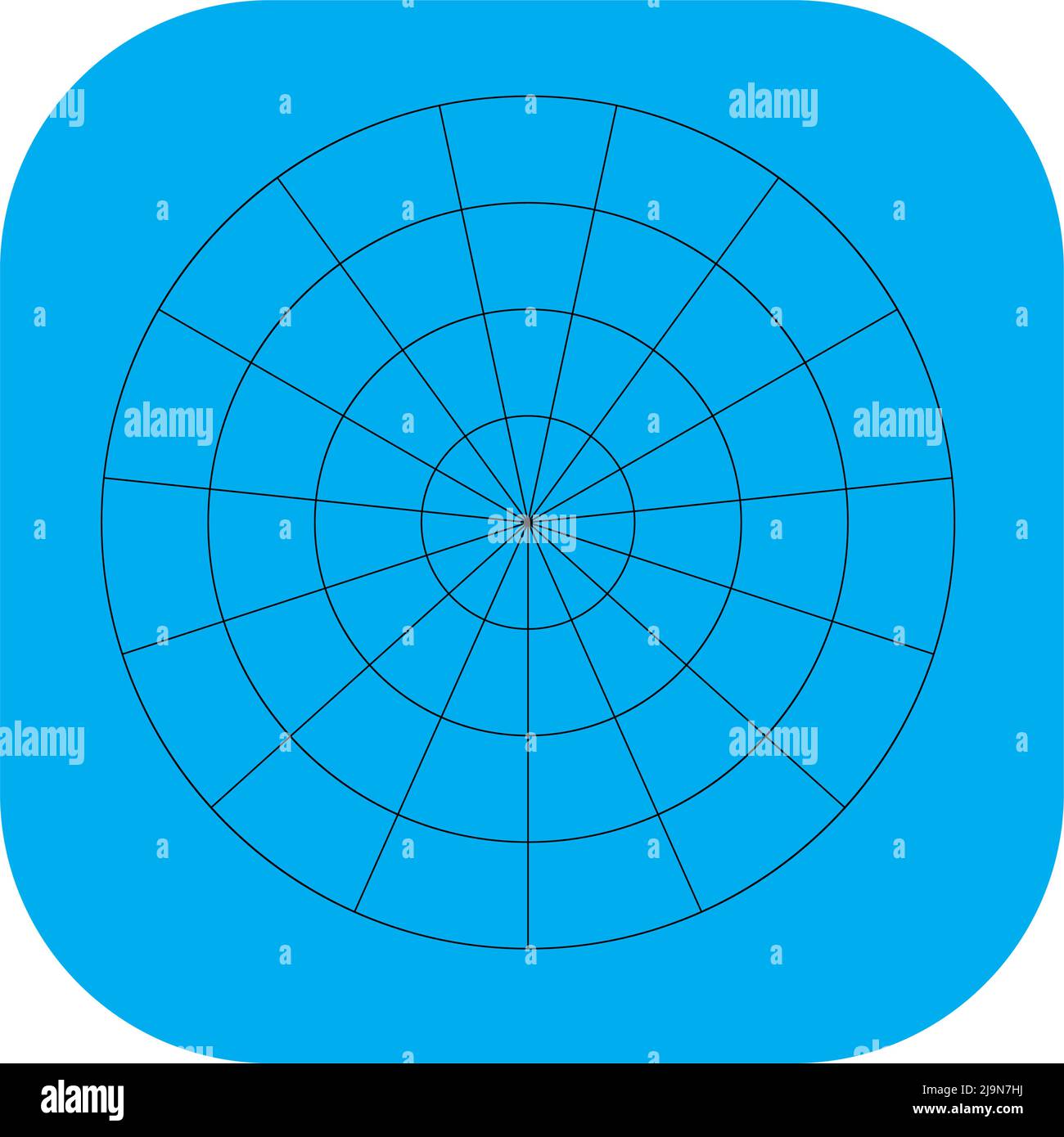 Polar, circular grid, mesh. Pie chart, graph element. Stock vector ...