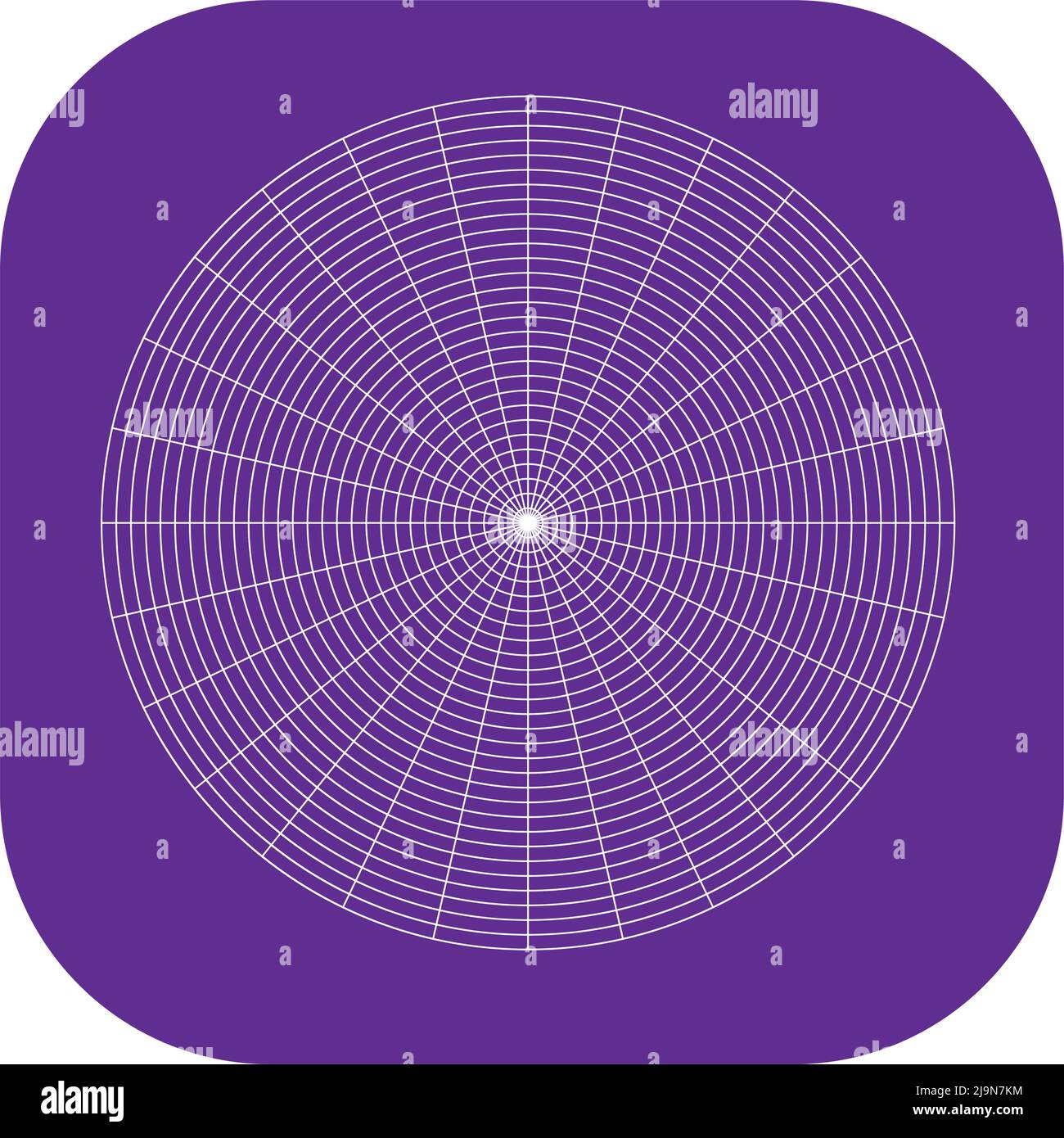 Polar, circular grid, mesh. Pie chart, graph element. Stock vector ...