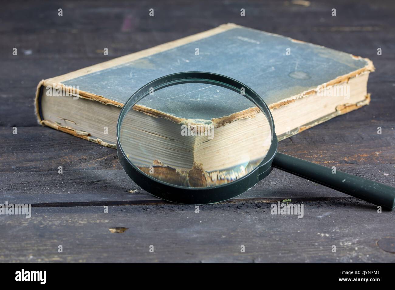 Book and Magnifying Glass, Education background. Back to school Stock ...