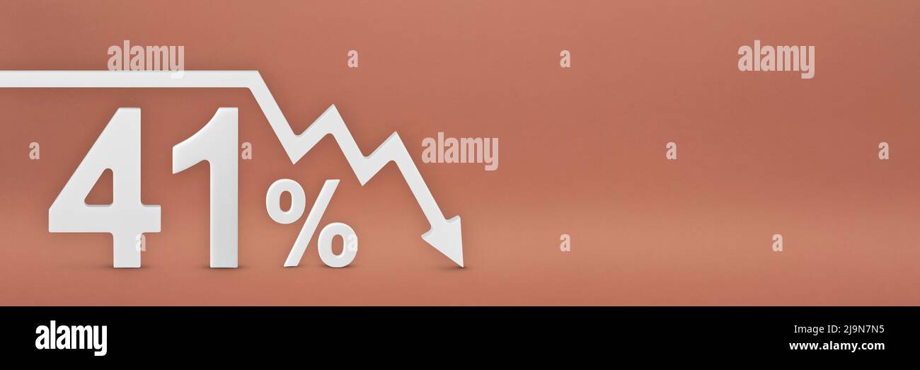 forty-one percent, the arrow on the graph is pointing down. Stock ...