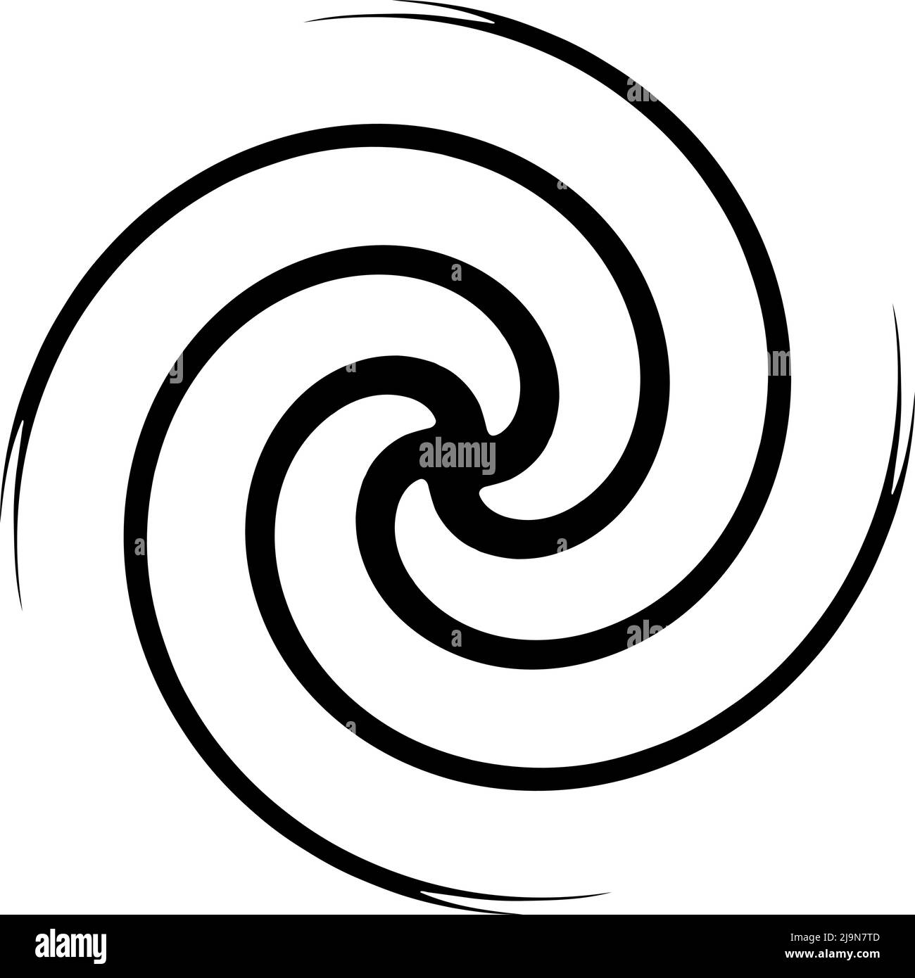 Abstract spiral, swirl, twirl design element. Helix, volute, vortex ...