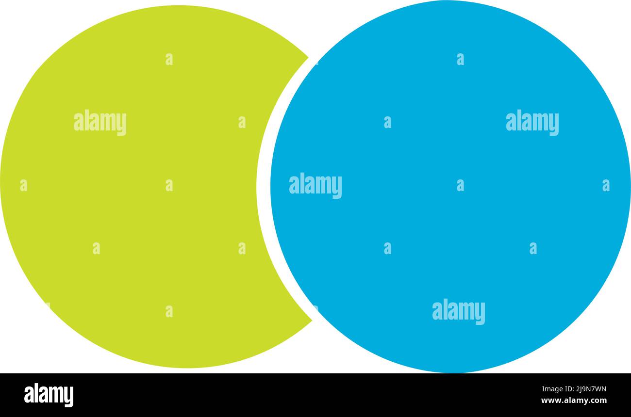 Intersecting, overlapping circles, rings. Stock vector illustration ...