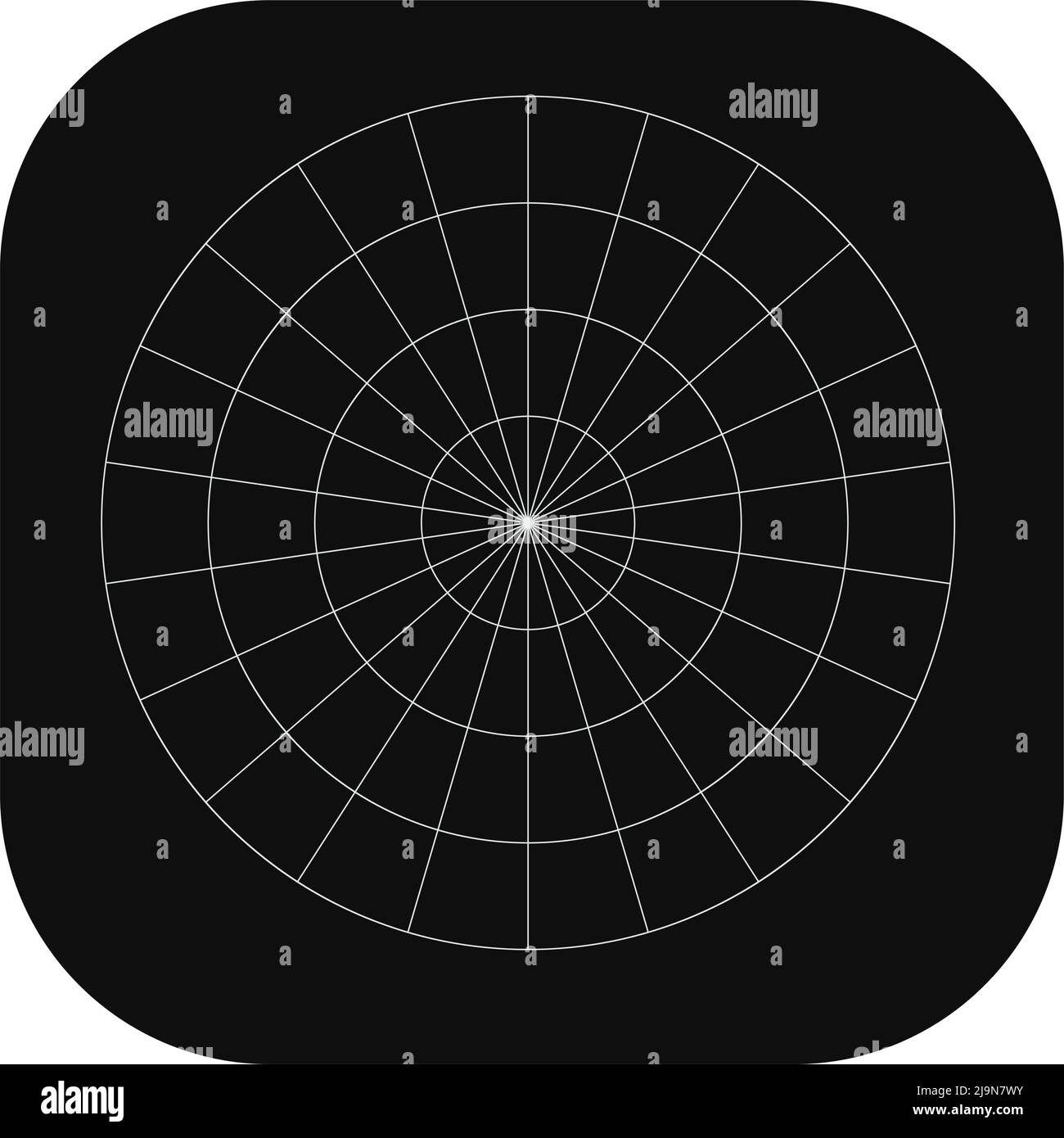 Polar, circular grid, mesh. Pie chart, graph element. Stock vector ...