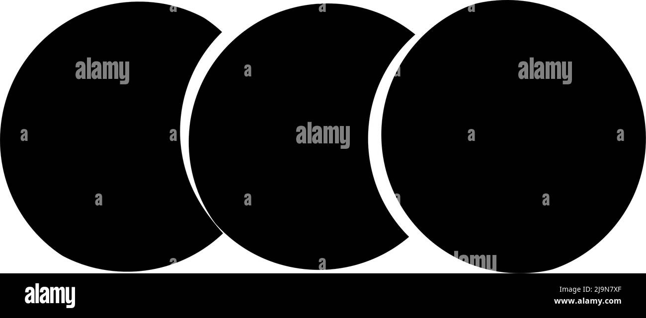 Intersecting, overlapping circles, rings. Stock vector illustration ...