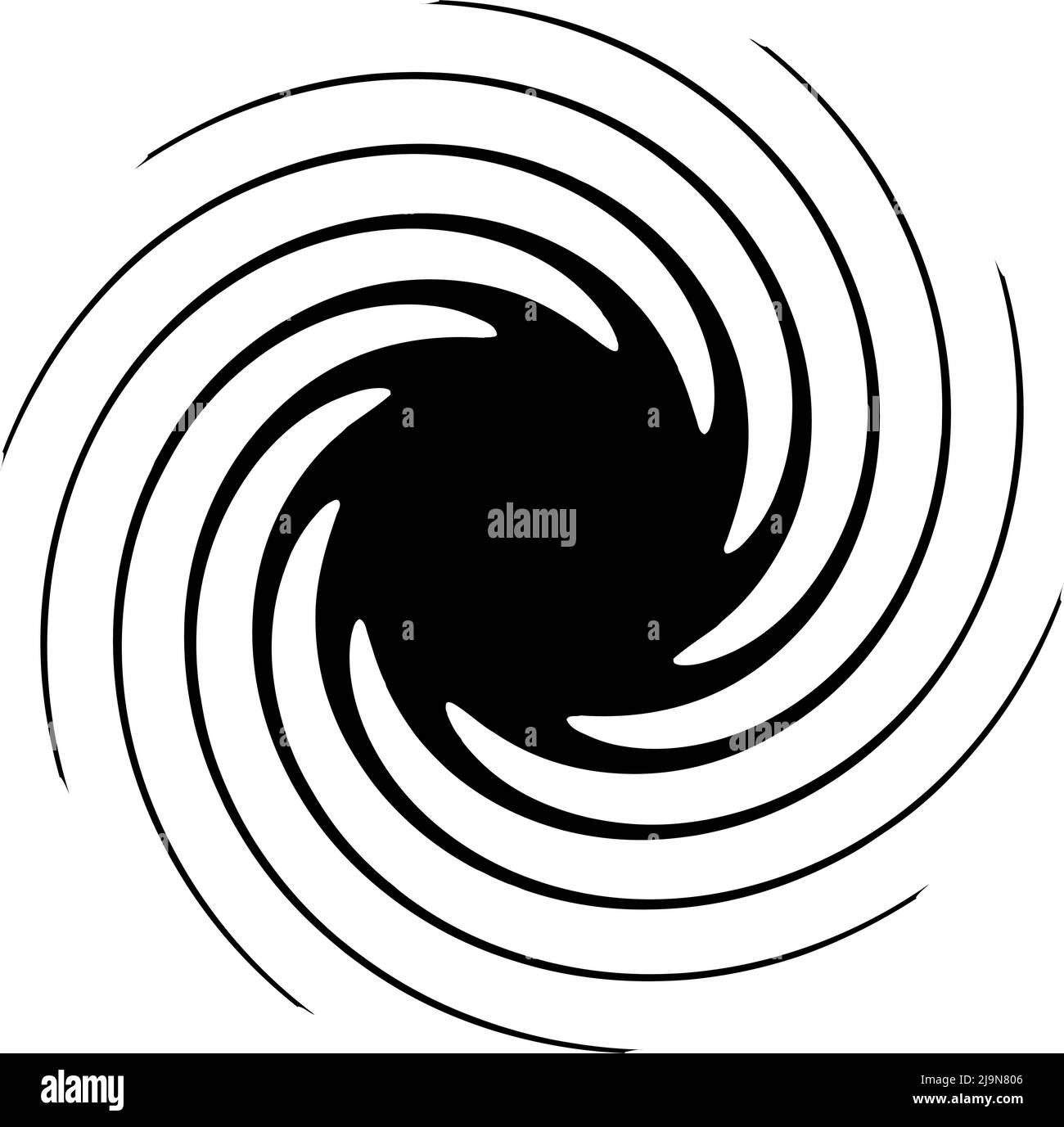 Abstract spiral, swirl, twirl design element. Helix, volute, vortex ...