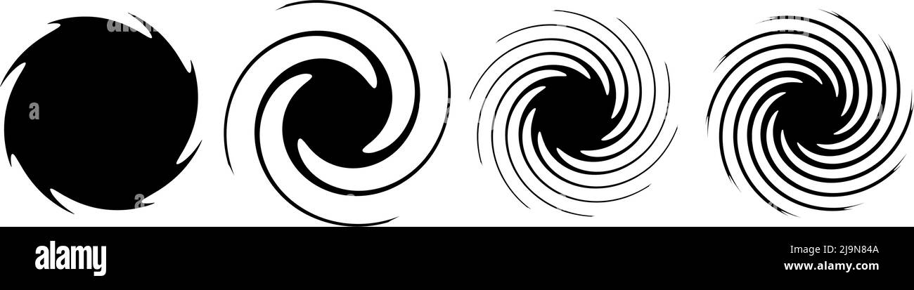 Abstract spiral, swirl, twirl design element. Helix, volute, vortex ...