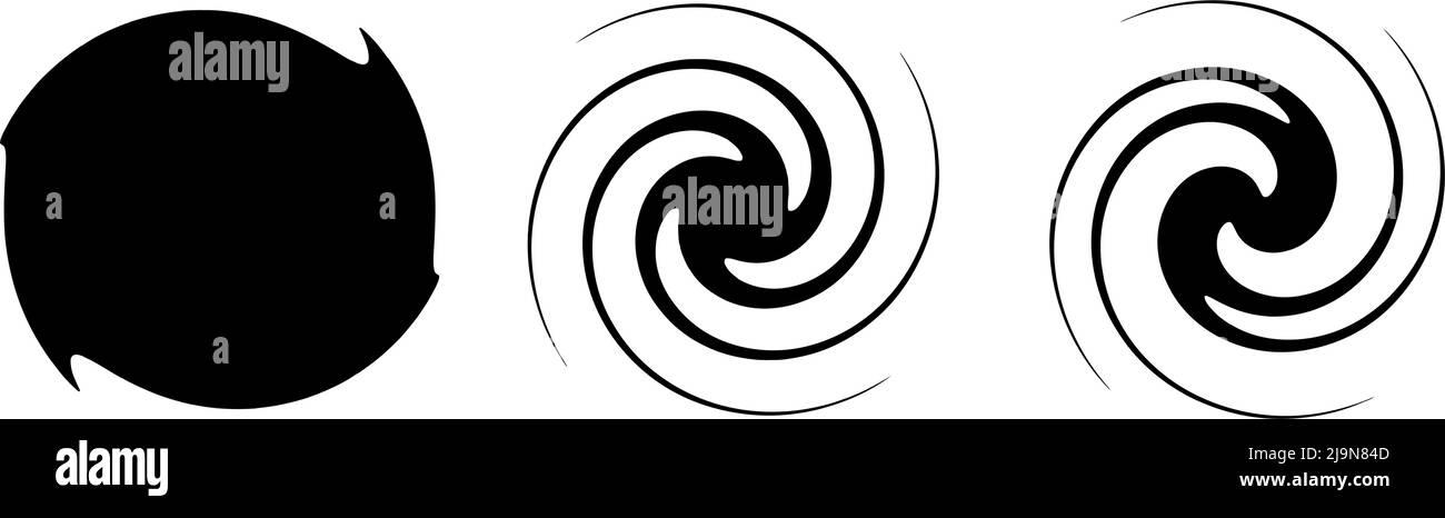 Abstract spiral, swirl, twirl design element. Helix, volute, vortex ...