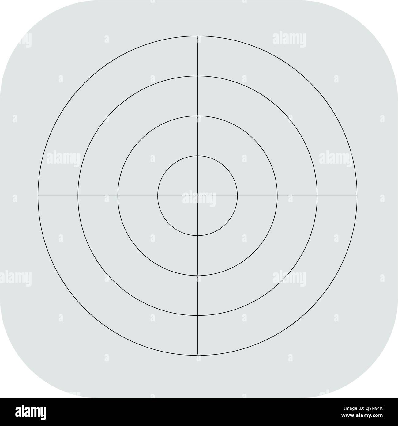 Polar, circular grid, mesh. Pie chart, graph element. Stock vector ...