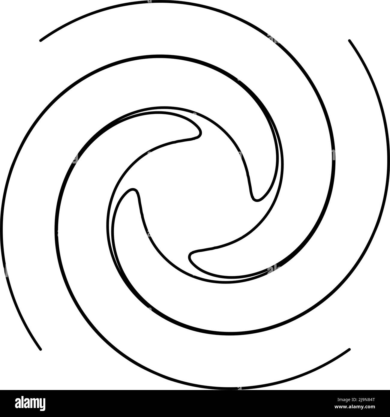 Abstract spiral, swirl, twirl design element. Helix, volute, vortex ...