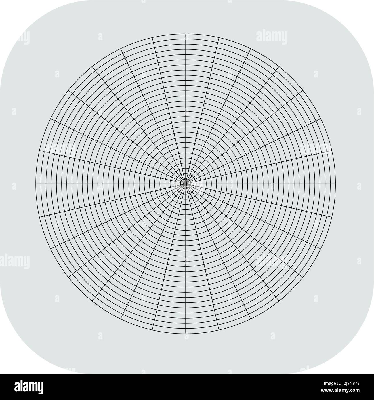 Polar, circular grid, mesh. Pie chart, graph element. Stock vector ...