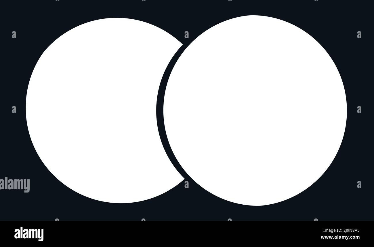 Intersecting, overlapping circles, rings. Stock vector illustration ...