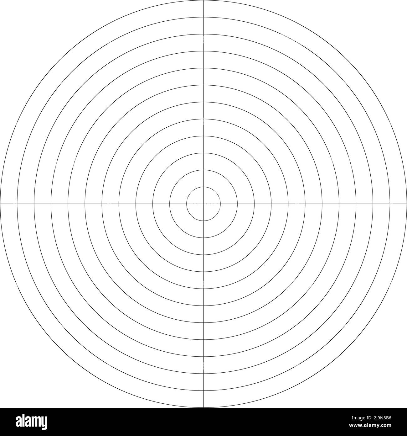 Polar, circular grid, mesh. Pie chart, graph element. Stock vector ...