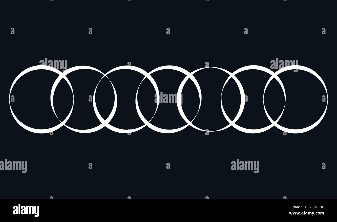 Intersecting, overlapping circles, rings. Stock vector illustration ...