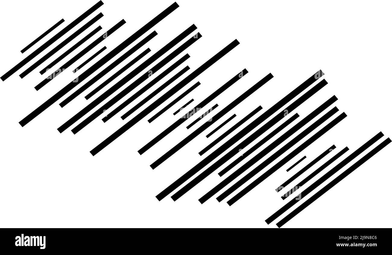 Random lines, stripes streak element. Stock vector illustration, clip ...