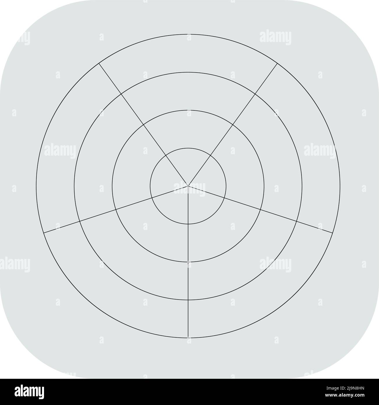 Polar, circular grid, mesh. Pie chart, graph element. Stock vector ...