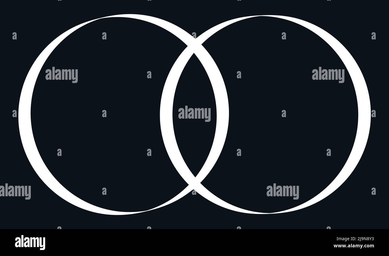 Intersecting, overlapping circles, rings. Stock vector illustration, clip-art graphics Stock ...